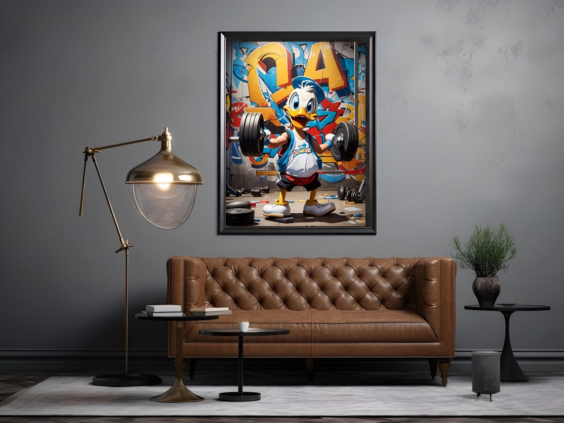 Donald Duck Graffiti Wall Art Quacky Fitness Frenzy Donald Duck ...