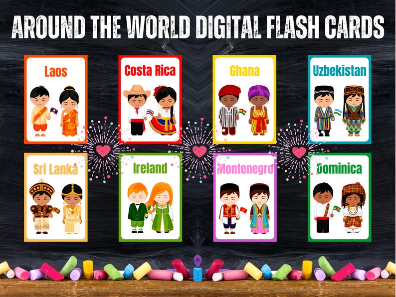 Digital Around the World Flash Cards - Traditional Clothing - Costumes ...
