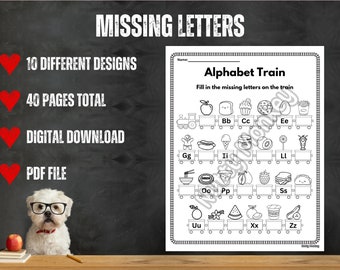 Cut and Paste Alphabet Letter Worksheet for Preschool and Kindergarten ...