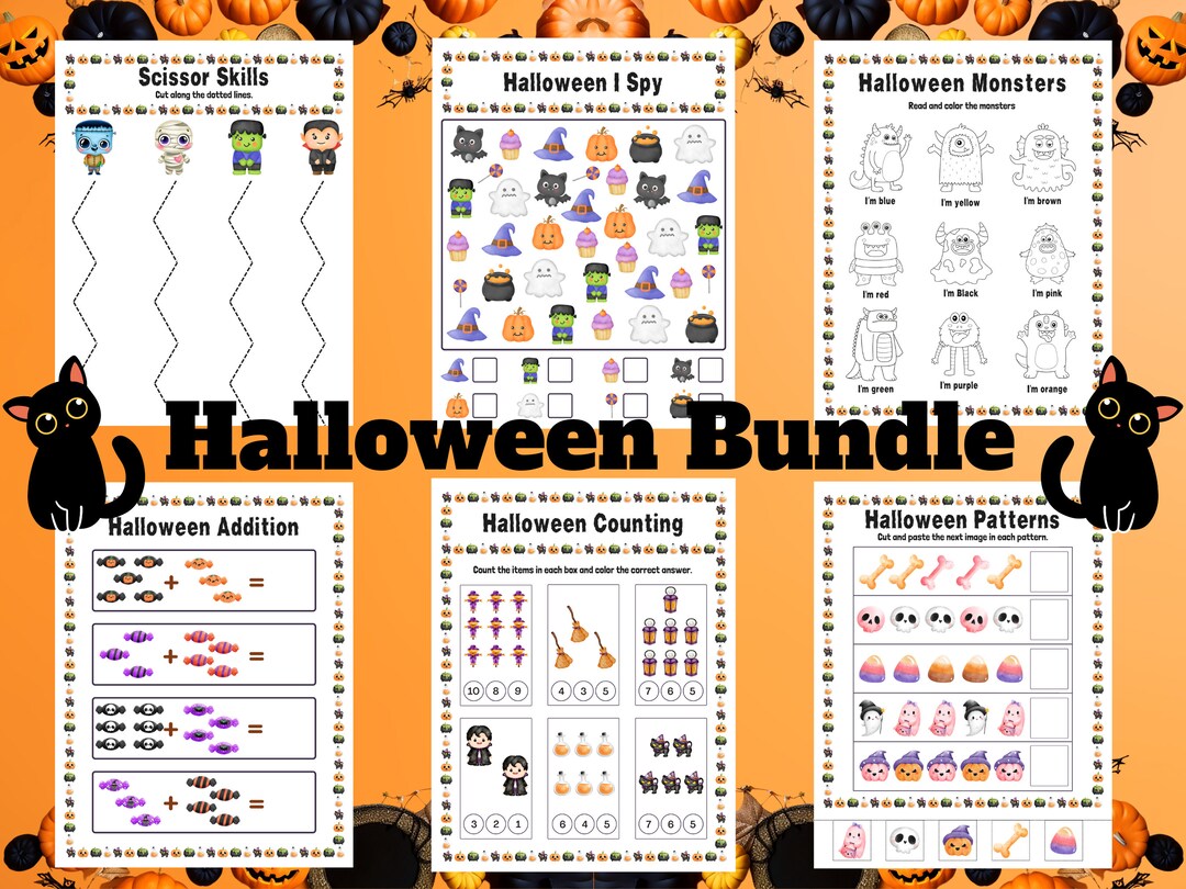 Digital Halloween Activity Worksheet Bundle - Homeschool Printable ...