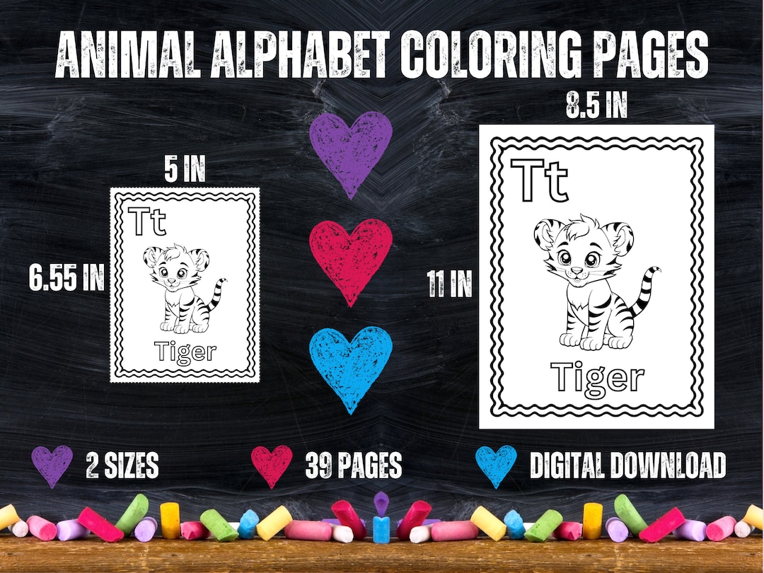 Animal Alphabet Letter Coloring Pages - ABC - Letters Recognition ...