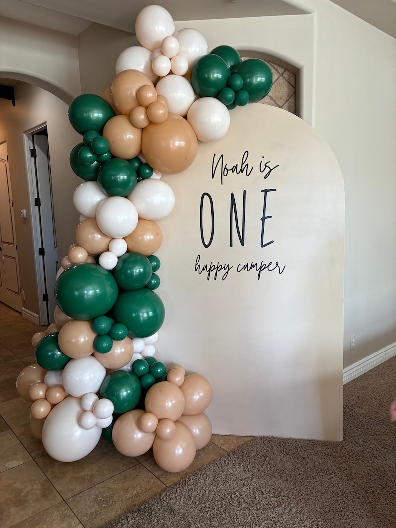 DIY Balloon Arch Kit - ONE Happy Camper- Green & Brown Color Scheme - Etsy