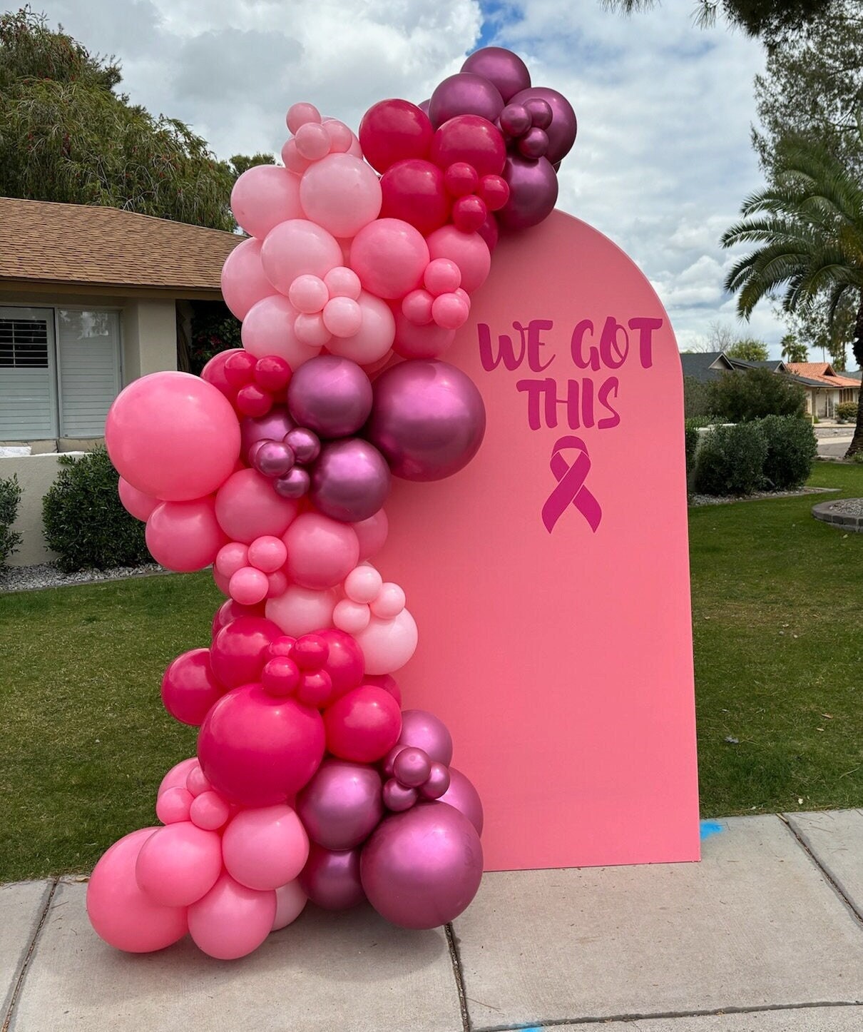 DIY Balloon Arch Kit - All Pink Party- Breast Cancer Awareness/support ...