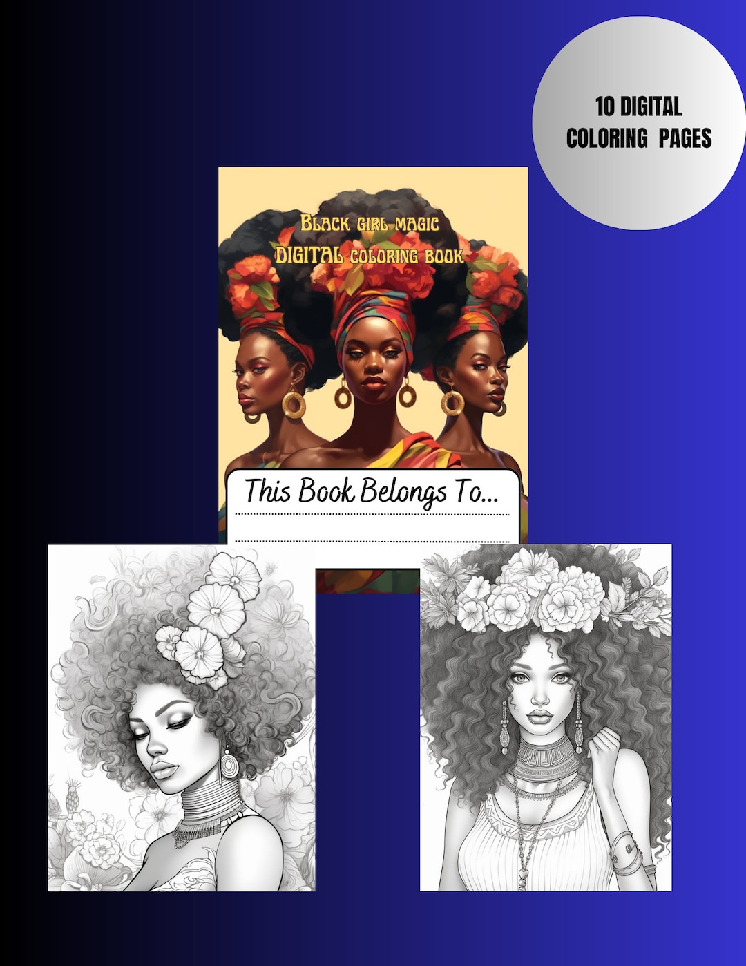 Black Girl Magic Digital Coloring Book Pages - Etsy