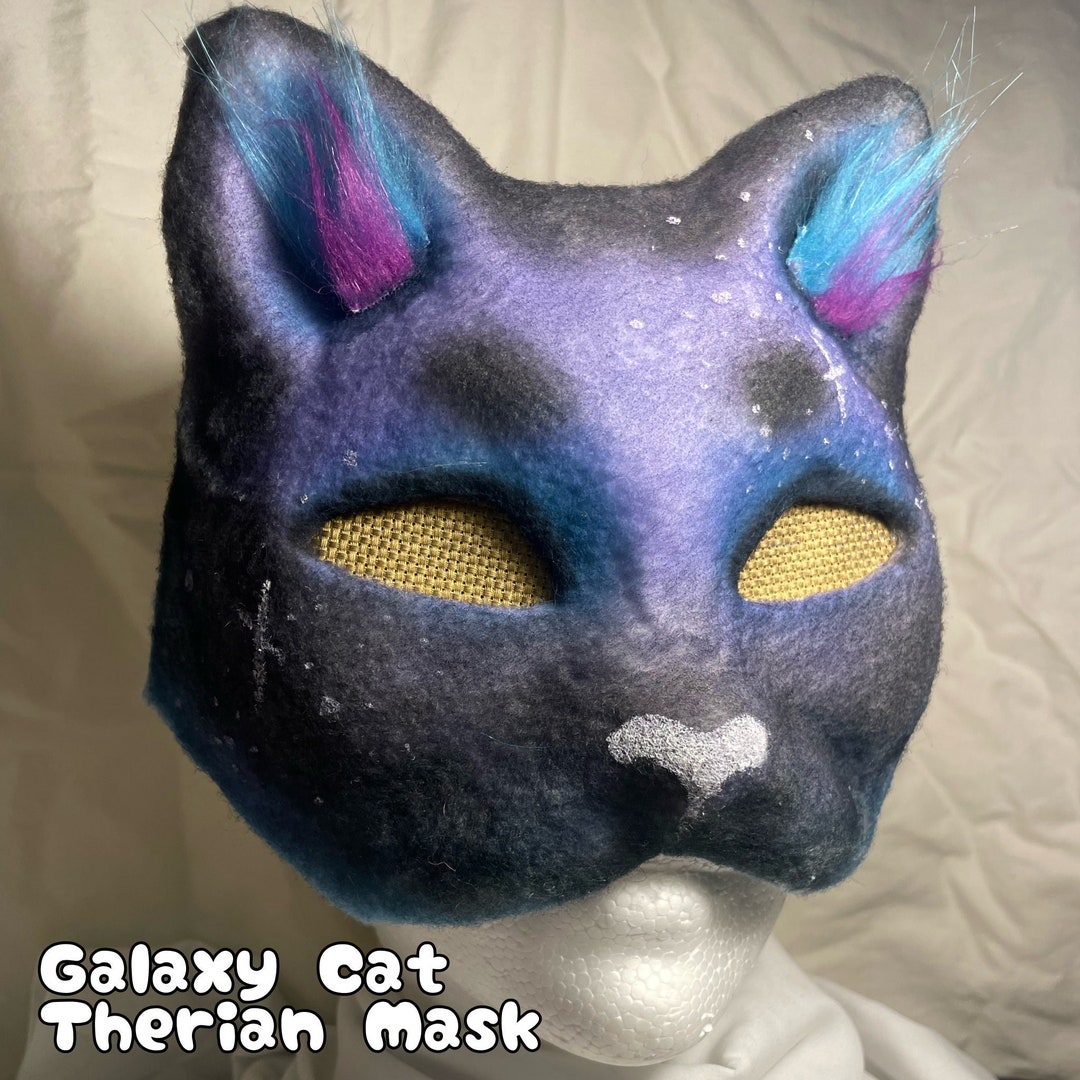 PREMADE Therian Cat Mask - Galaxy Themed - Etsy