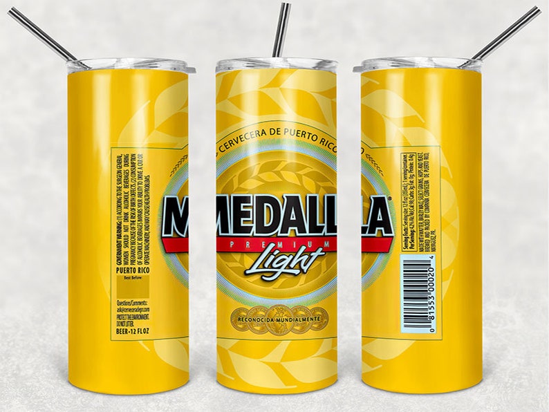 20oz Skinny Medalla Tumbler, Medalla Tumbler Sublimation PNG, 20oz ...