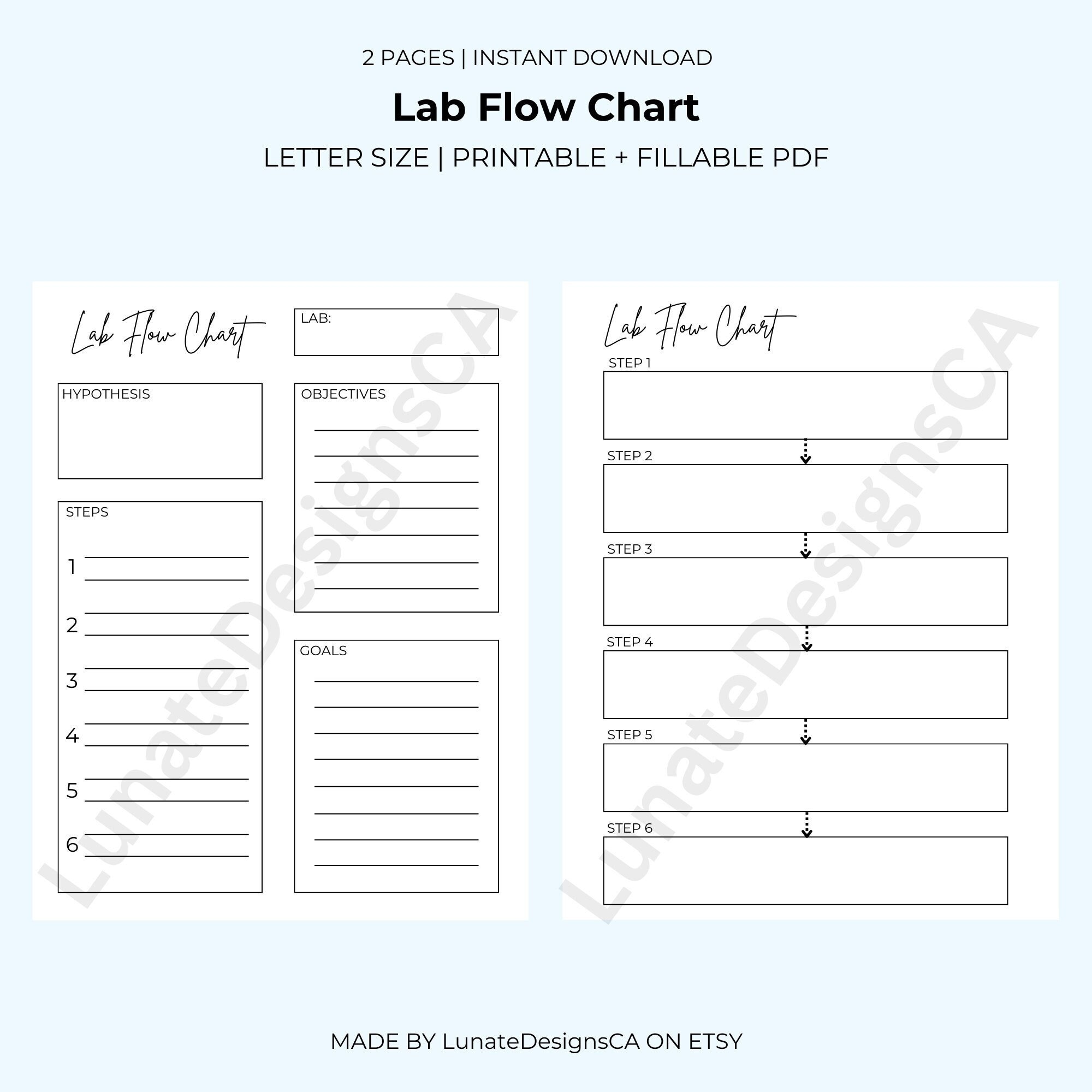 Science Lab Flow Chart, School Flow Chart, Biology/nursing/kinesiology ...