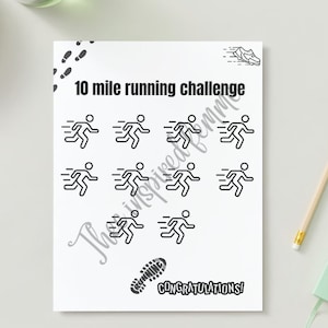 Printable Running Challenge | 100 Mile Tracker |mileage Log Sheet ...