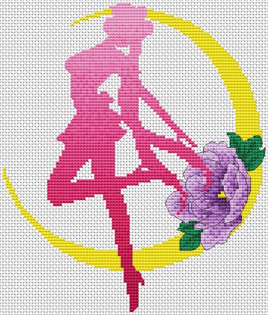 Pretty Warrior Sailor Moon Cross Stitch Pattern - Usagi Tsukino ...
