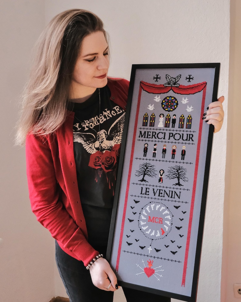 My Chemical Romance Cross Stitch Pattern – Three Cheers Sampler, Emo ...