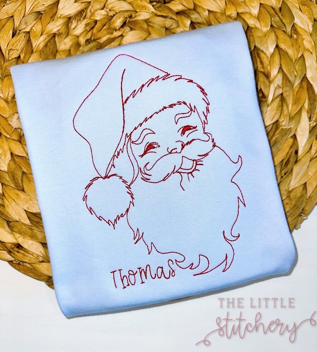 Simple Santa Face Shirt: Custom Monogrammed Holiday Outfit - Etsy