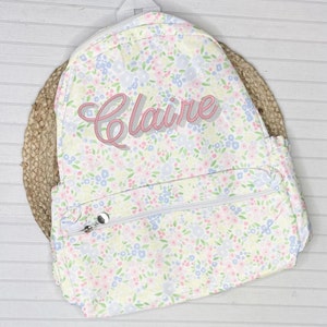Personalized Embroidered Backback | Girls Monogrammed Booksack | Custom ...