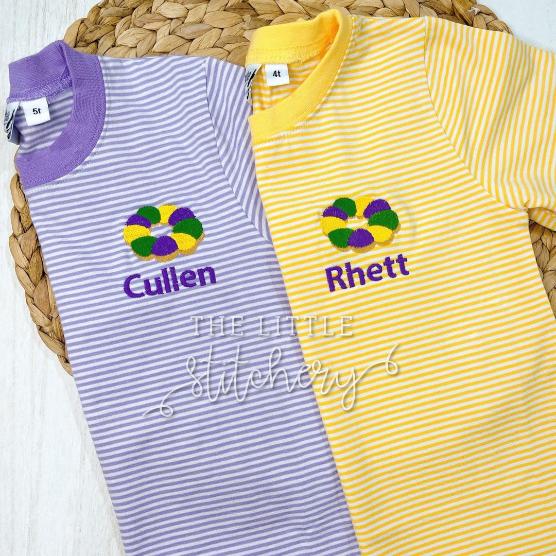 King Cake Pocket Mono Shirt: Personalized Mardi Gras Outfit - Etsy