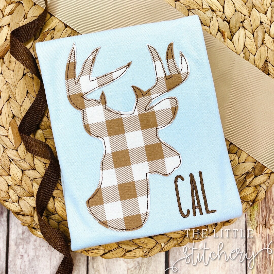 Buck Head Applique Shirt | Custom Boys Deer Head Outfit | Everyday Fall ...