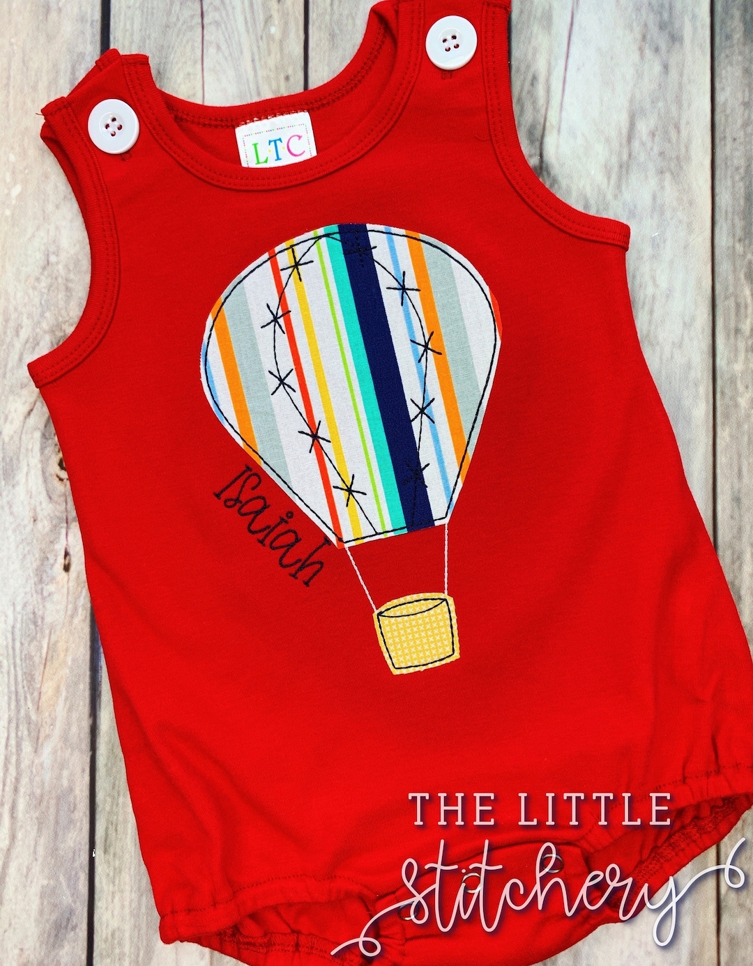 Hot Air Balloon Applique Bubble | Boys Monogrammed Summer Outfit ...