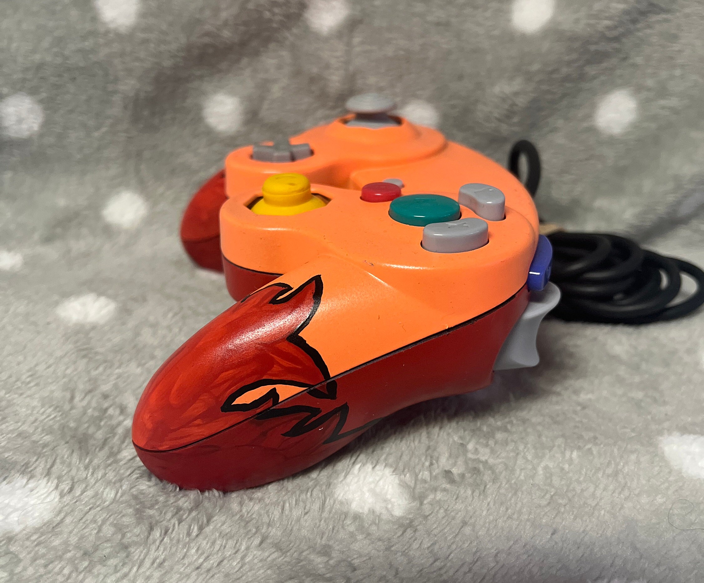 Custom Painted Orange and Red OEM Gamecube Controller - Etsy