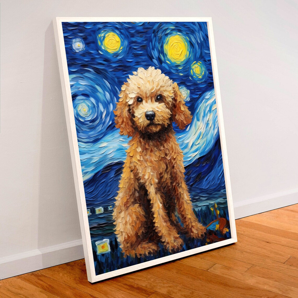 Van Gogh Poodle PRINTABLE ART Oil Painting Decor Dogs Print Pets ...