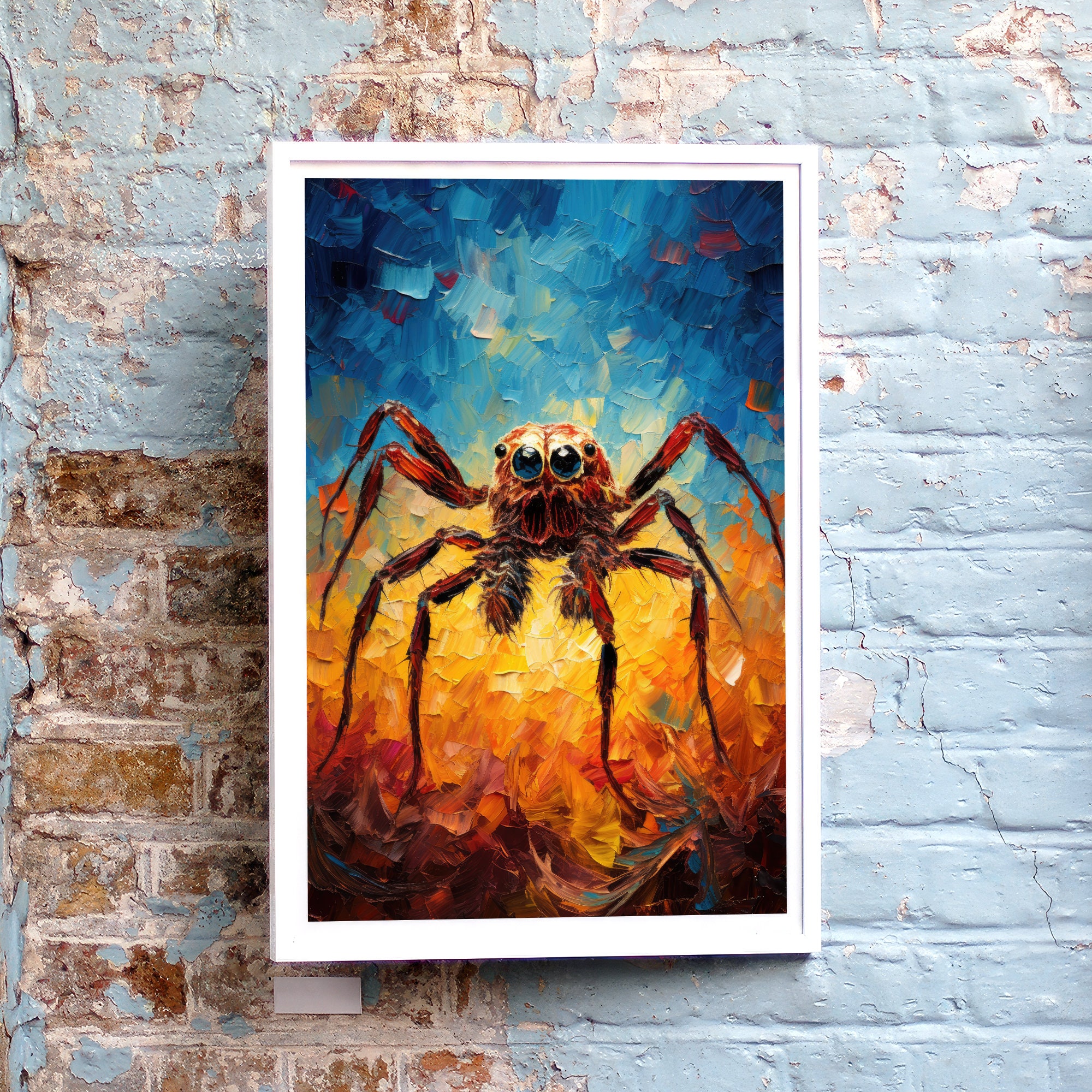 Abstract Tarantula PRINTABLE ART Oil Painting Decor Insects Print Bug ...