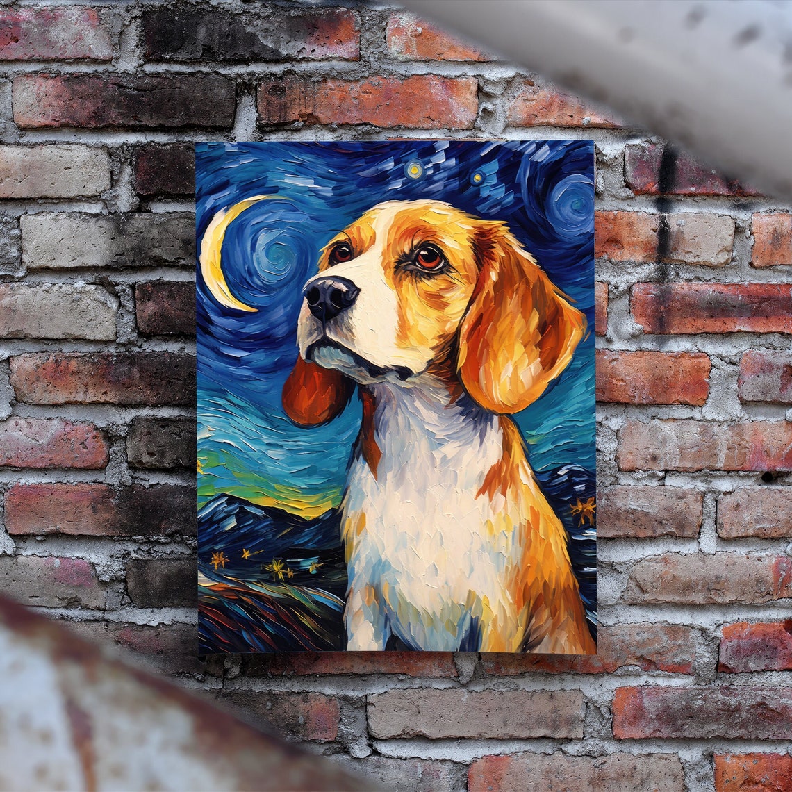 Van Gogh Beagle PRINTABLE ART Oil Painting Decor Dogs Print Pets ...
