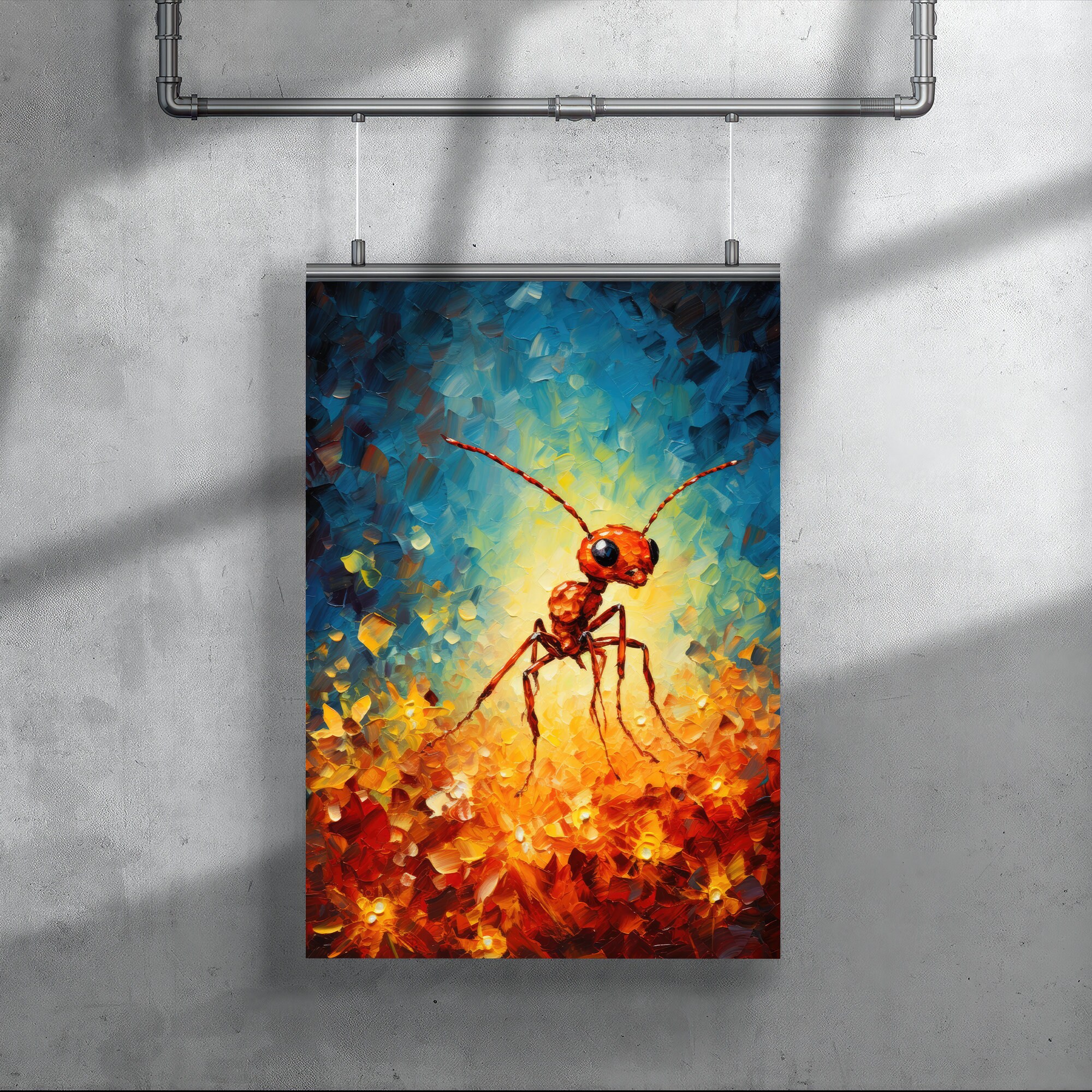 Abstract Ant PRINTABLE ART Oil Painting Decor Insects Print Bug Poster ...