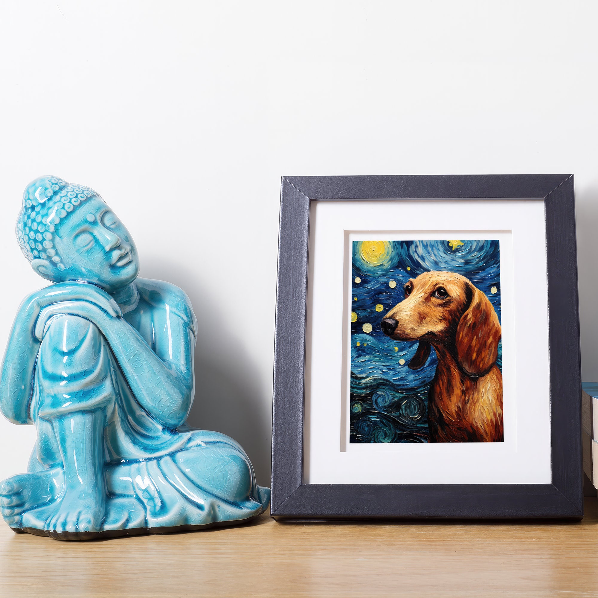Van Gogh Dachshund PRINTABLE ART Oil Painting Decor Dogs Print Pets ...