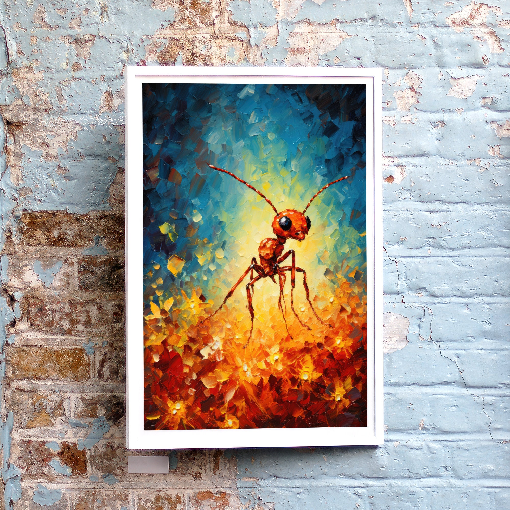 Abstract Ant PRINTABLE ART Oil Painting Decor Insects Print Bug Poster ...