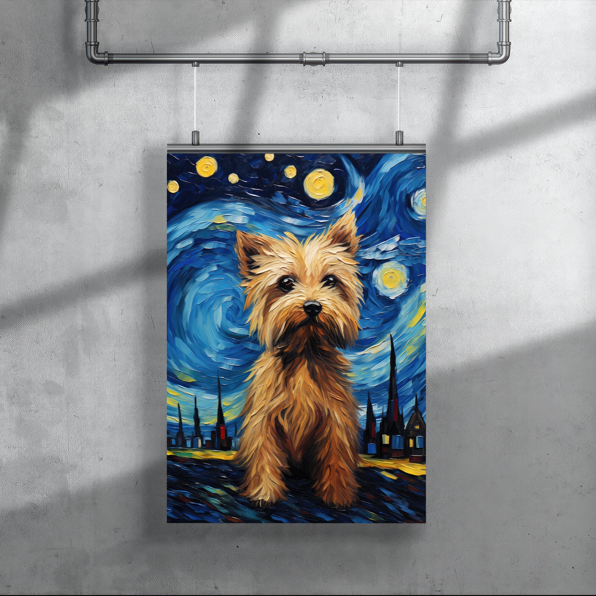Van Gogh Yorkshire Terrier PRINTABLE ART Oil Painting Decor Dogs Print ...