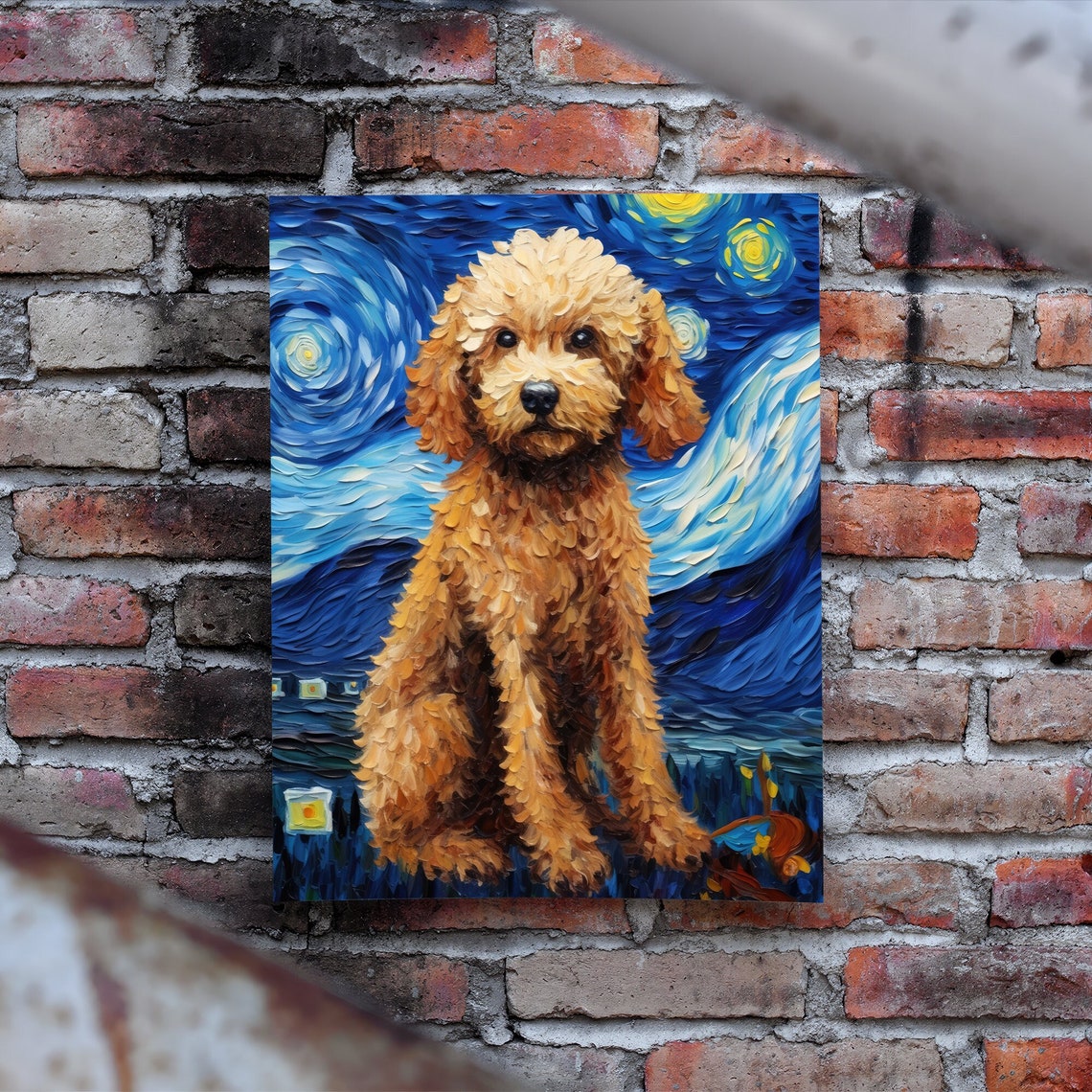 Van Gogh Poodle PRINTABLE ART Oil Painting Decor Dogs Print Pets ...