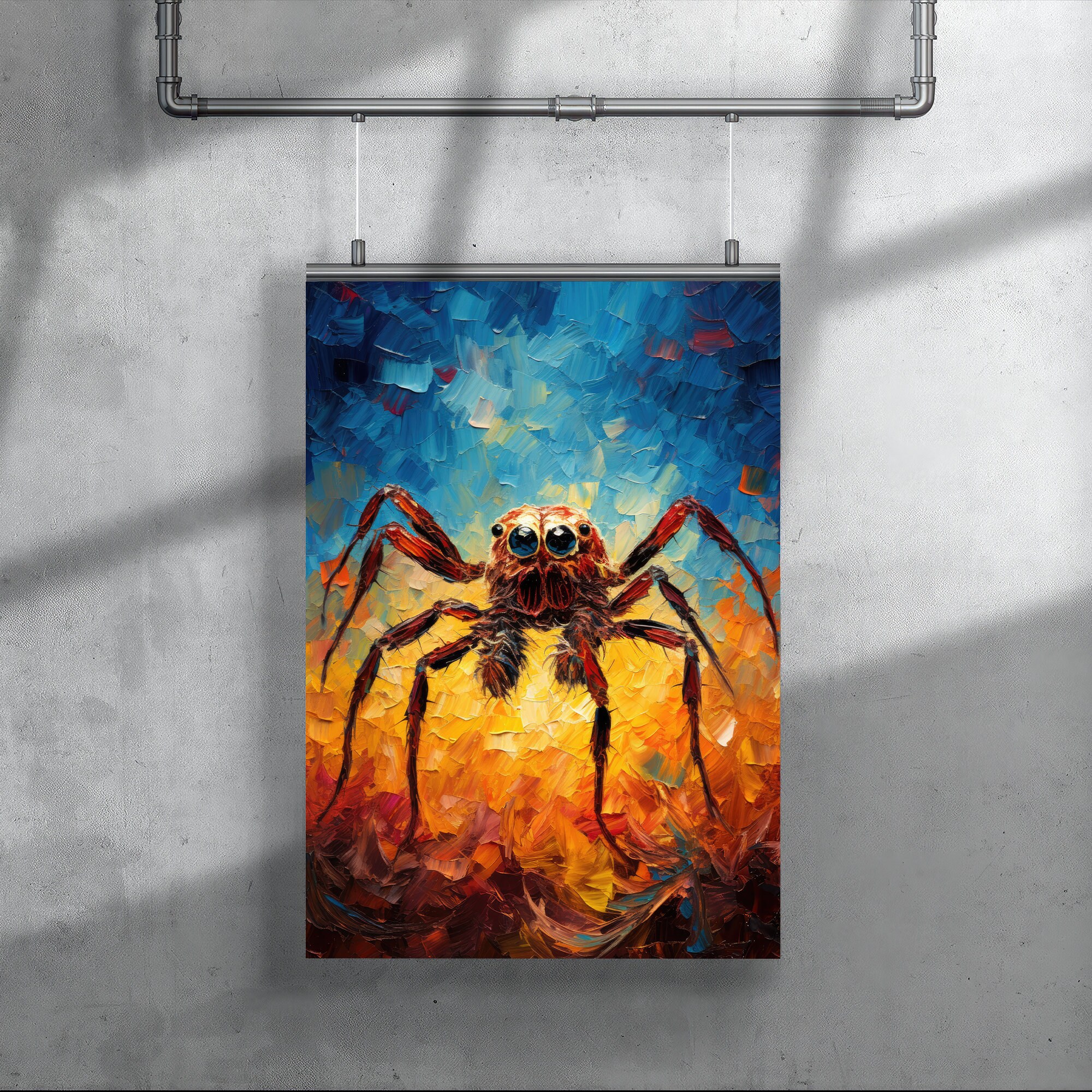 Abstract Tarantula PRINTABLE ART Oil Painting Decor Insects Print Bug ...