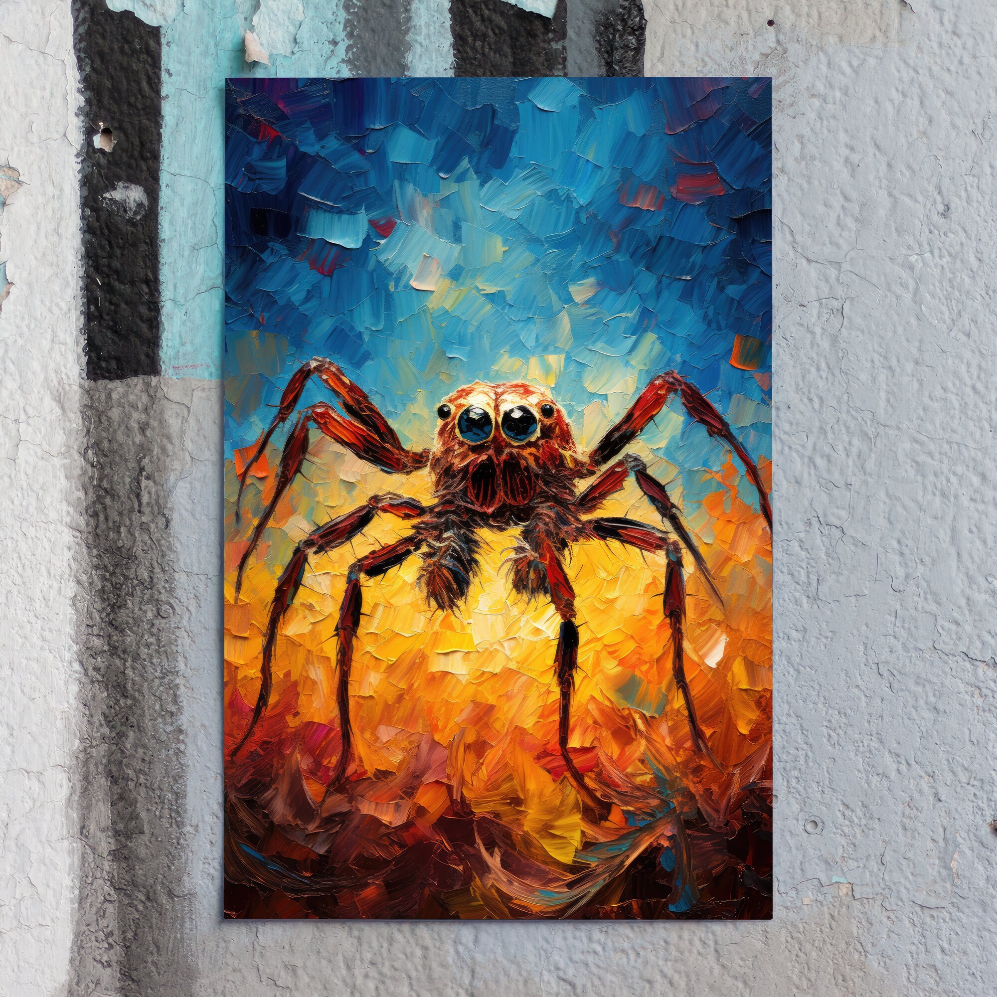 Abstract Tarantula PRINTABLE ART Oil Painting Decor Insects Print Bug ...