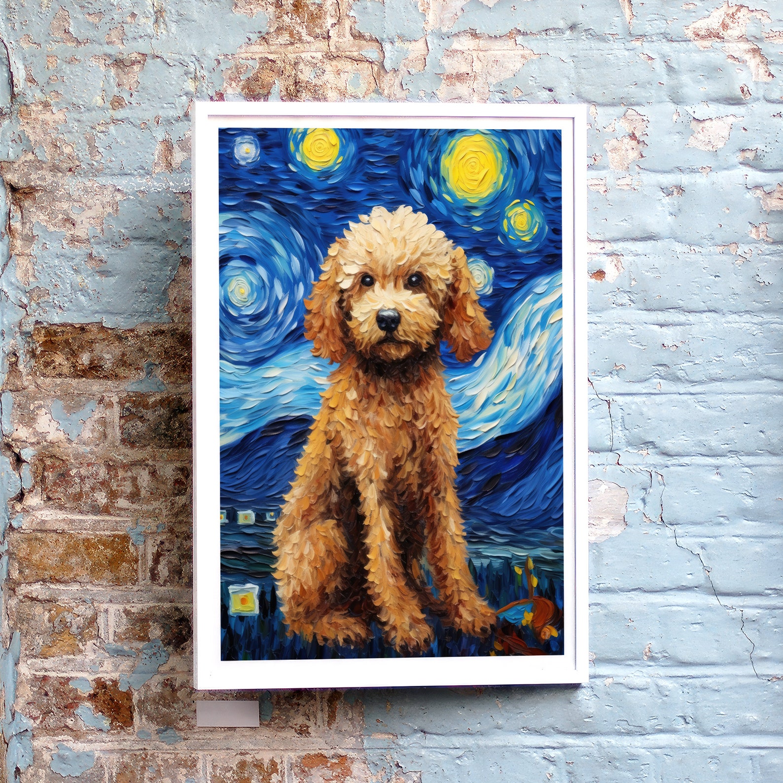 Van Gogh Poodle PRINTABLE ART Oil Painting Decor Dogs Print Pets ...