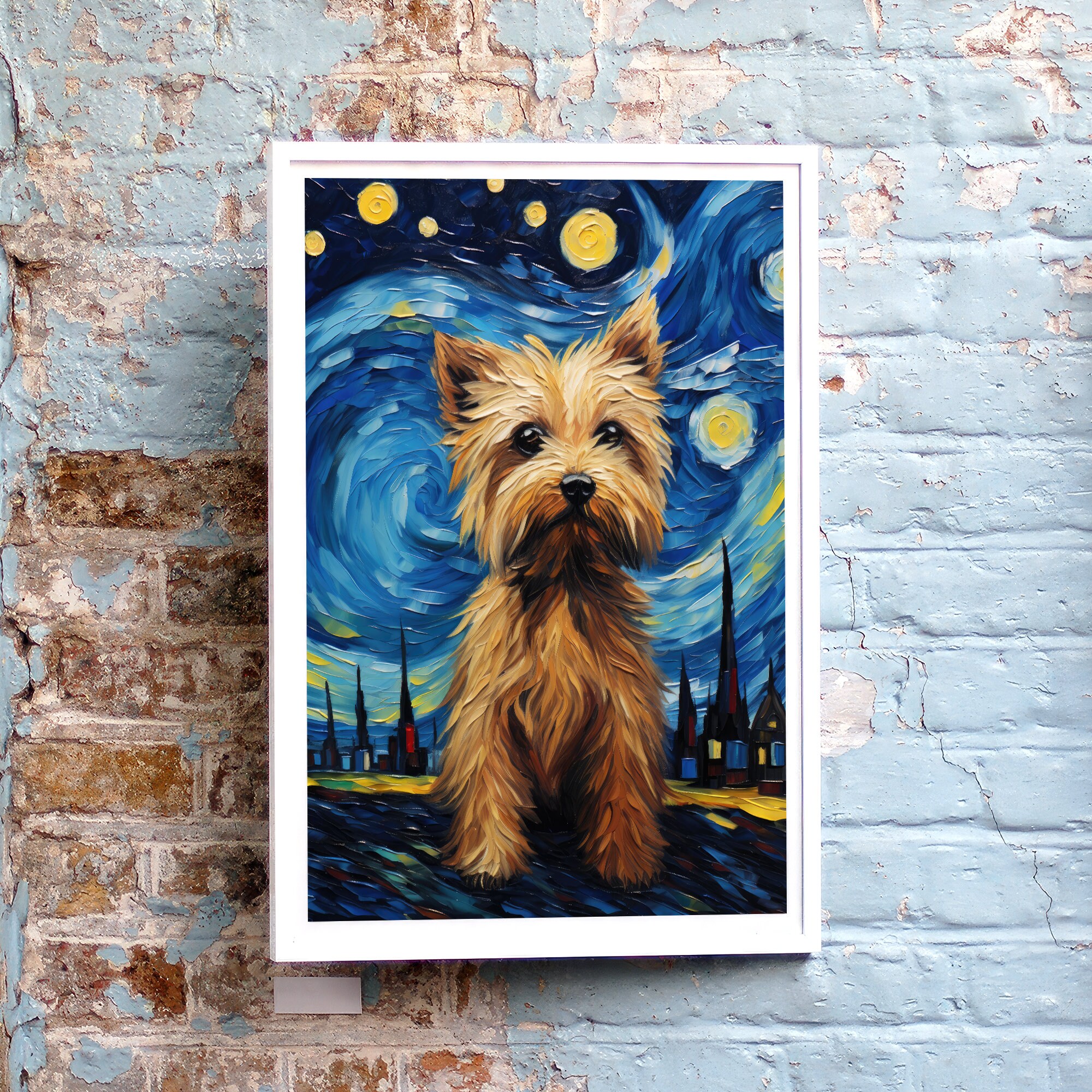 Van Gogh Yorkshire Terrier PRINTABLE ART Oil Painting Decor Dogs Print ...