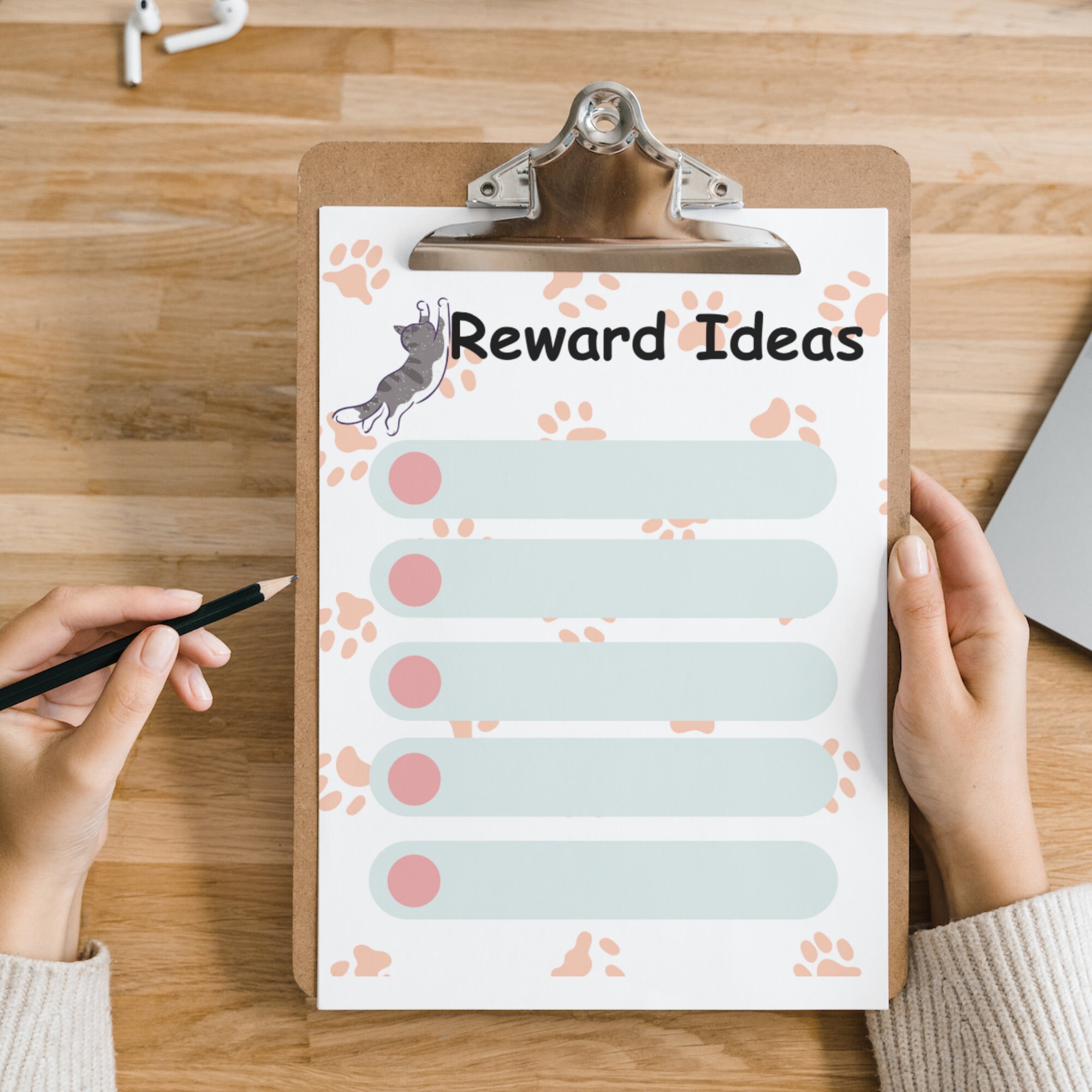 Cat Reward Chart for Kids With Printable Achievement Award and Idea ...