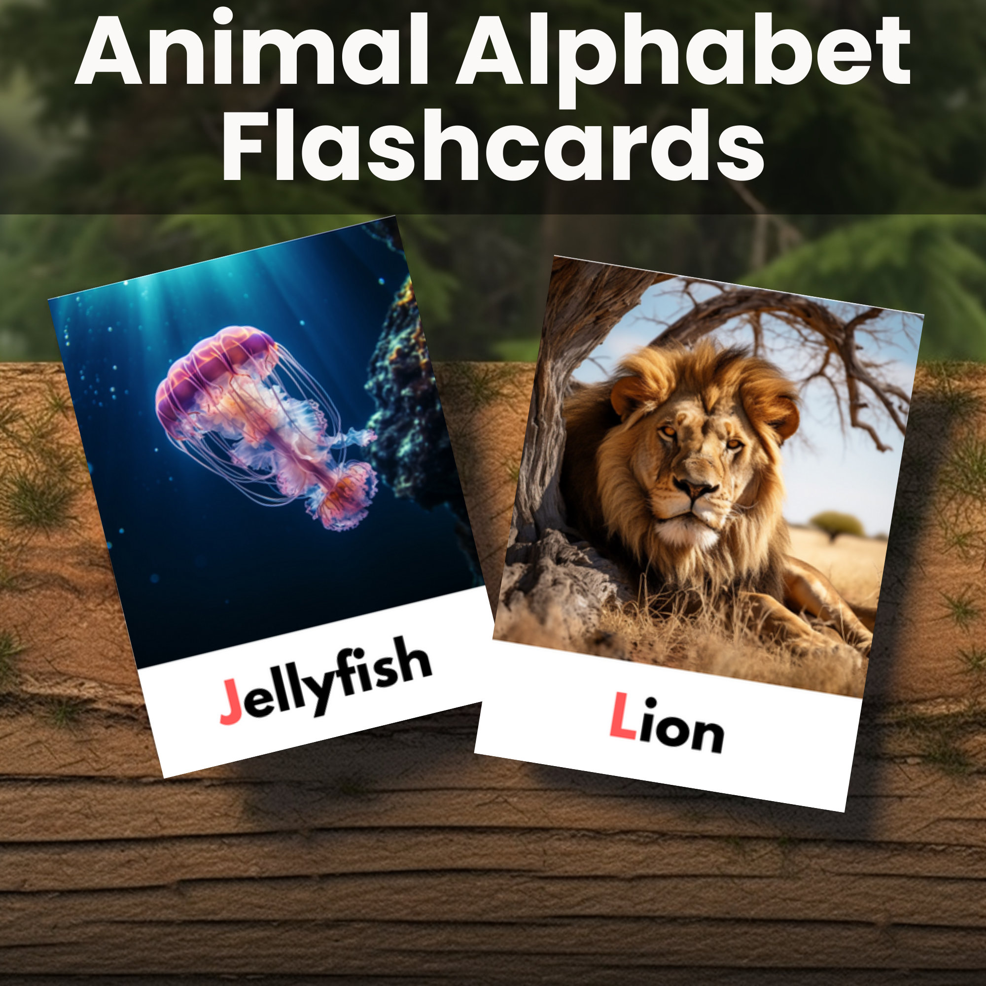 Animal Alphabet Flashcards Educational Printable Flashcards for Kids ...