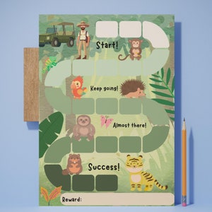 Jungle Reward Chart for Kids With Printable Achievement Award and Idea ...