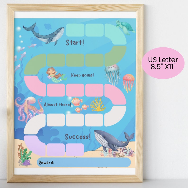 Ocean Reward Chart for Kids With Printable Achievement Award and Idea ...
