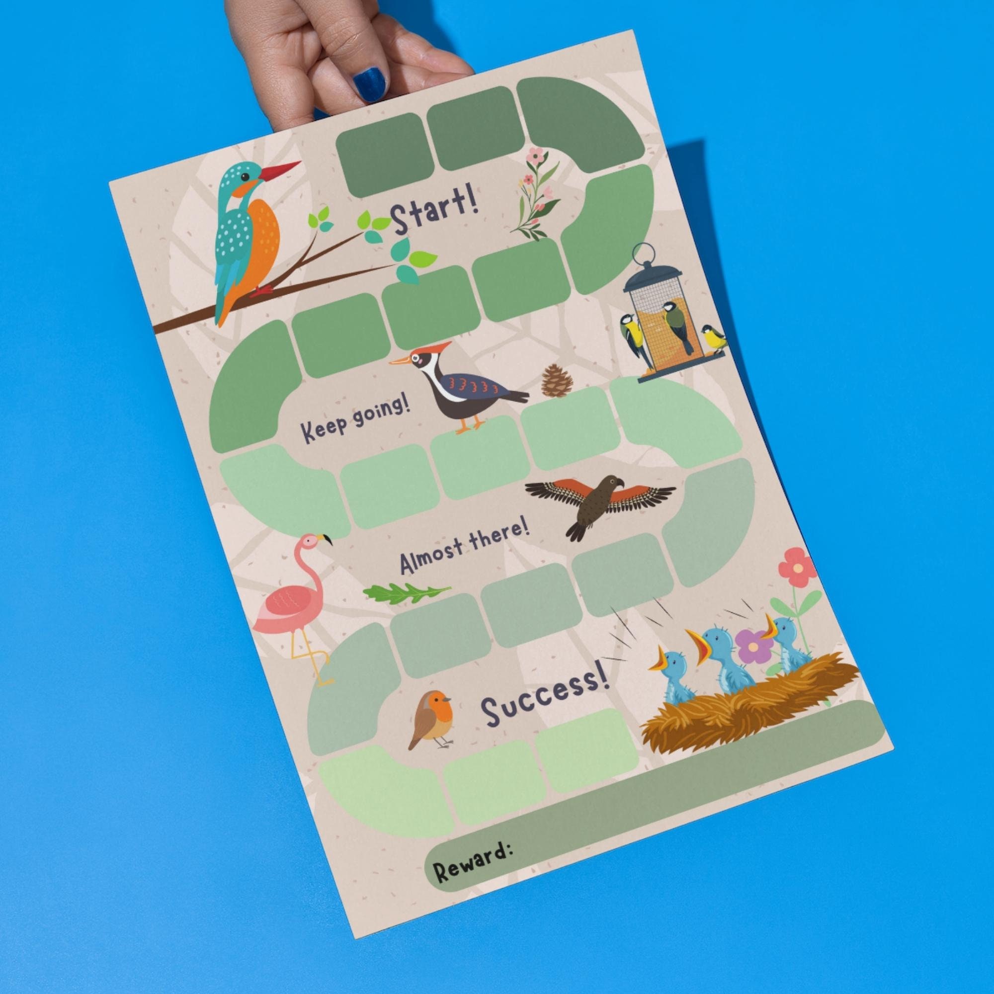 Bird Reward Chart for Kids With Printable Achievement Award and Idea ...