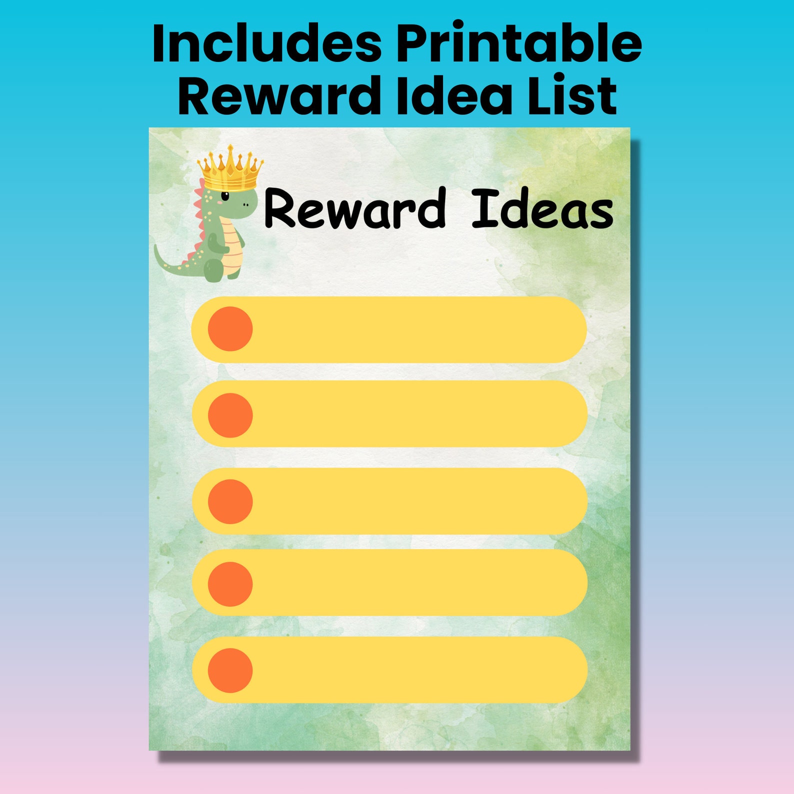 Dinosaur Reward Chart for Kids With Printable Achievement Award and ...