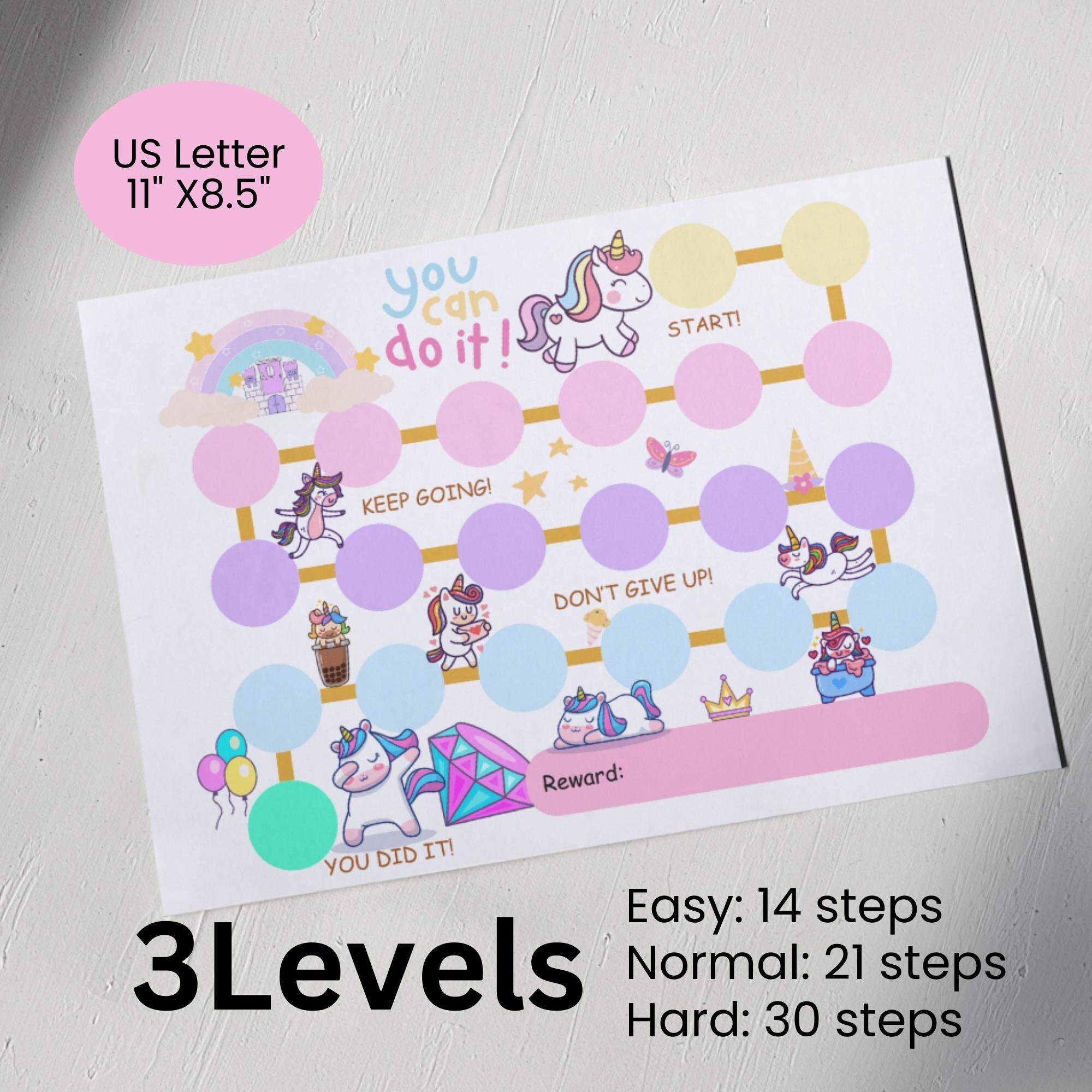 Unicorn Reward Chart for Kids With Printable Achievement Award and Idea ...