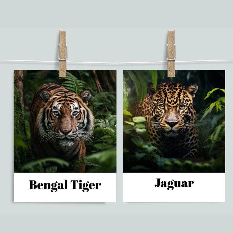 Tropical Rainforest Animal Printable Flashcards for Kids Printable ...