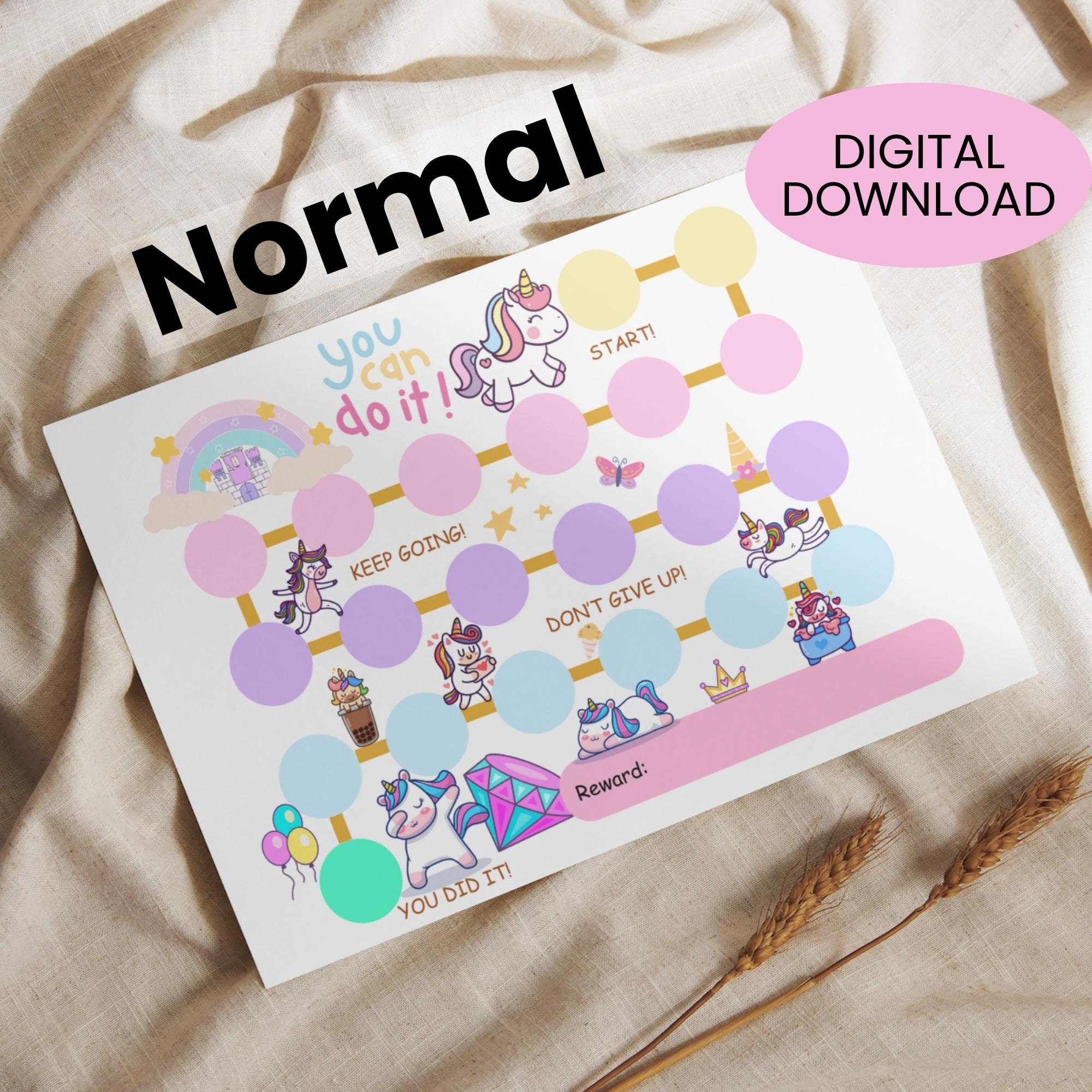 Unicorn Reward Chart for Kids With Printable Achievement Award and Idea ...