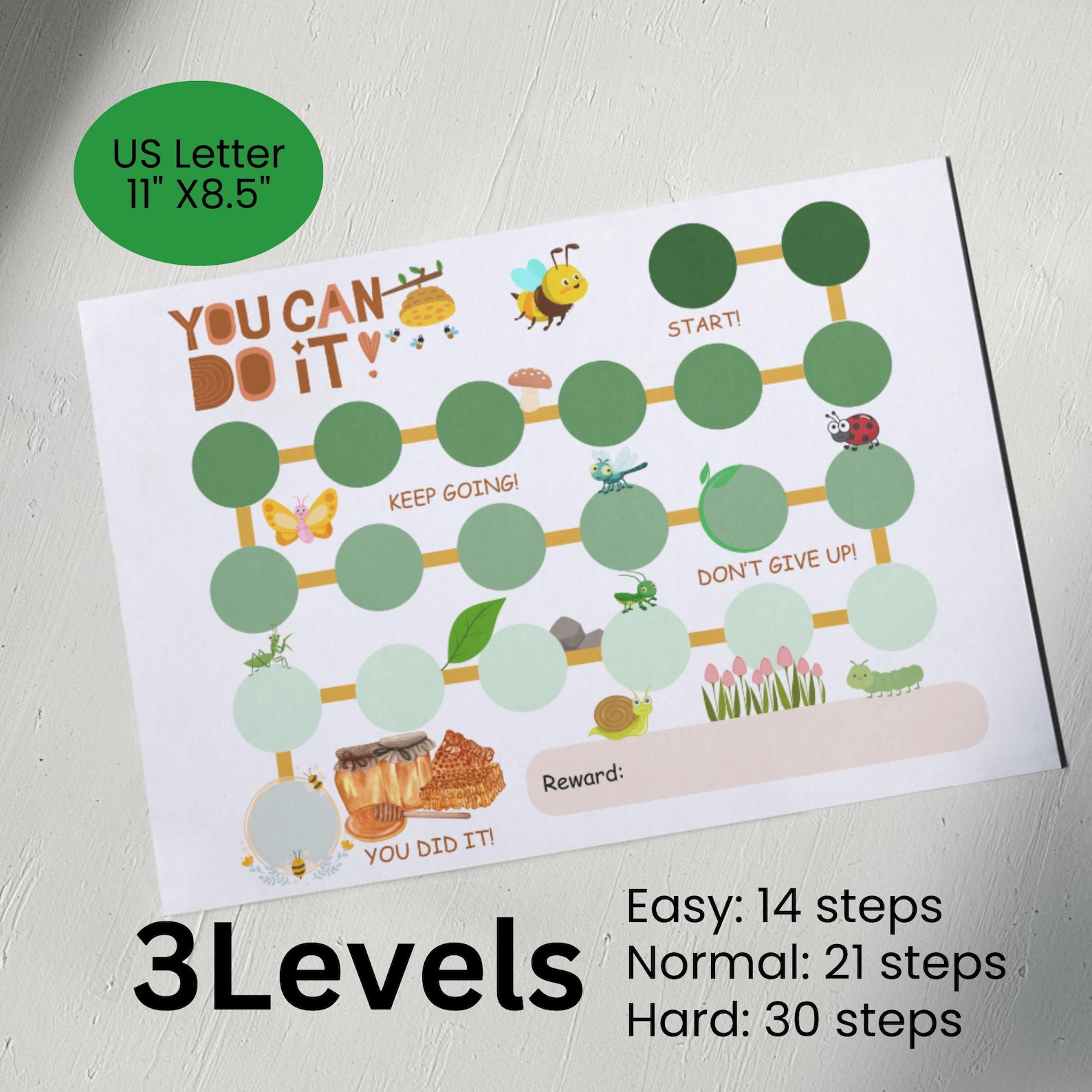 Insect Reward Chart for Kids With Printable Achievement Award and Idea ...