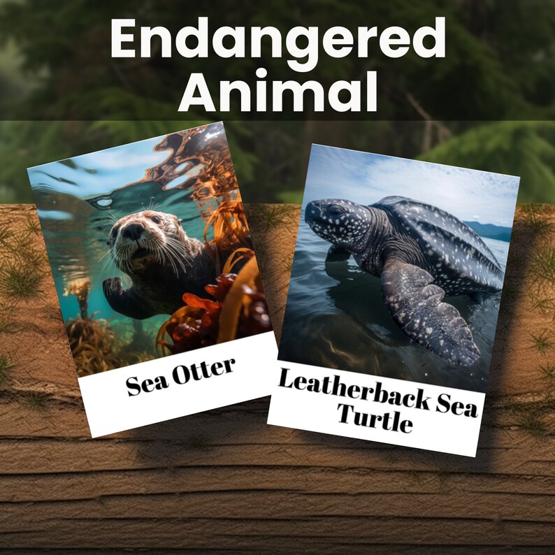 Endangered Animal Flashcardseducational Printable Flashcards for Kids ...