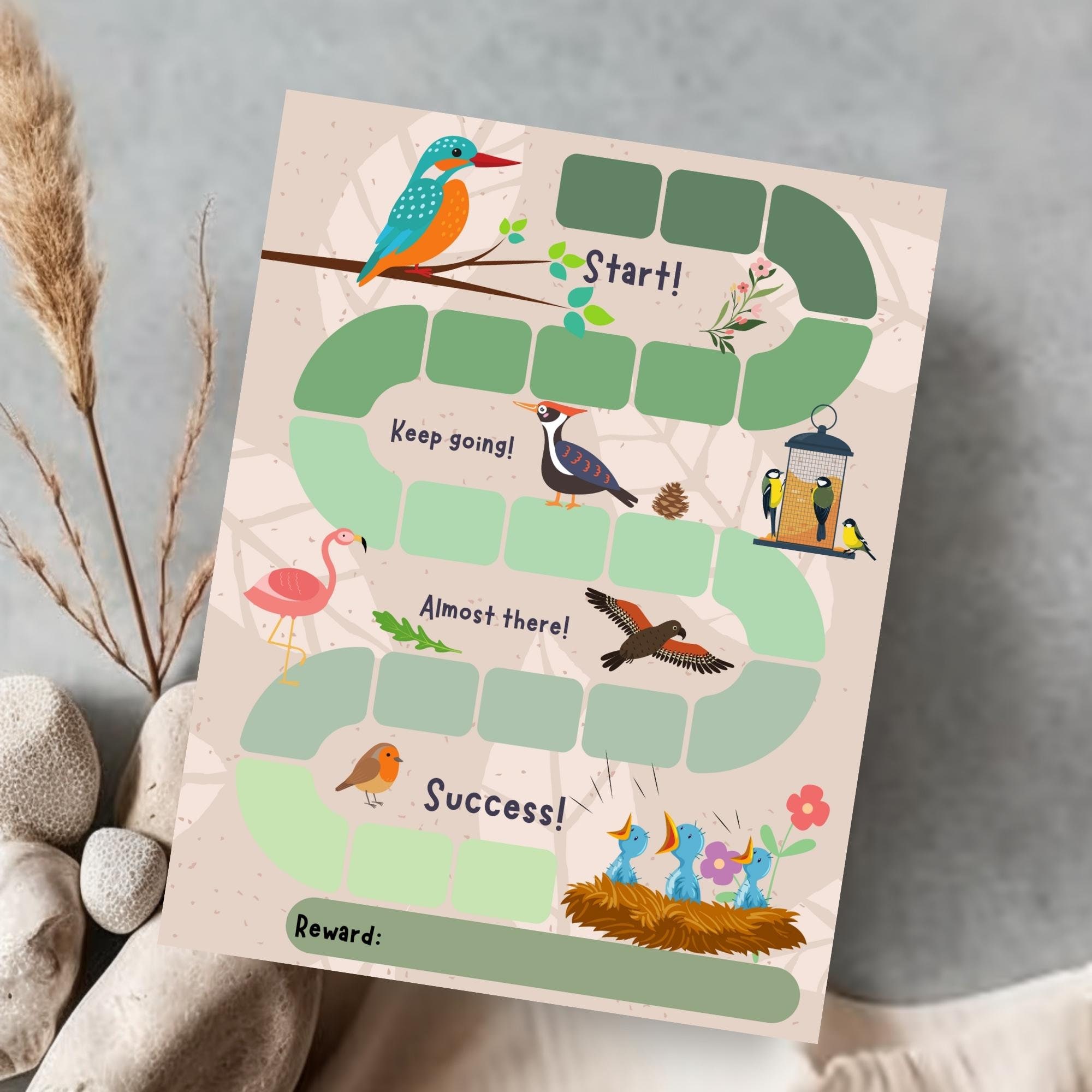 Bird Reward Chart for Kids With Printable Achievement Award and Idea ...