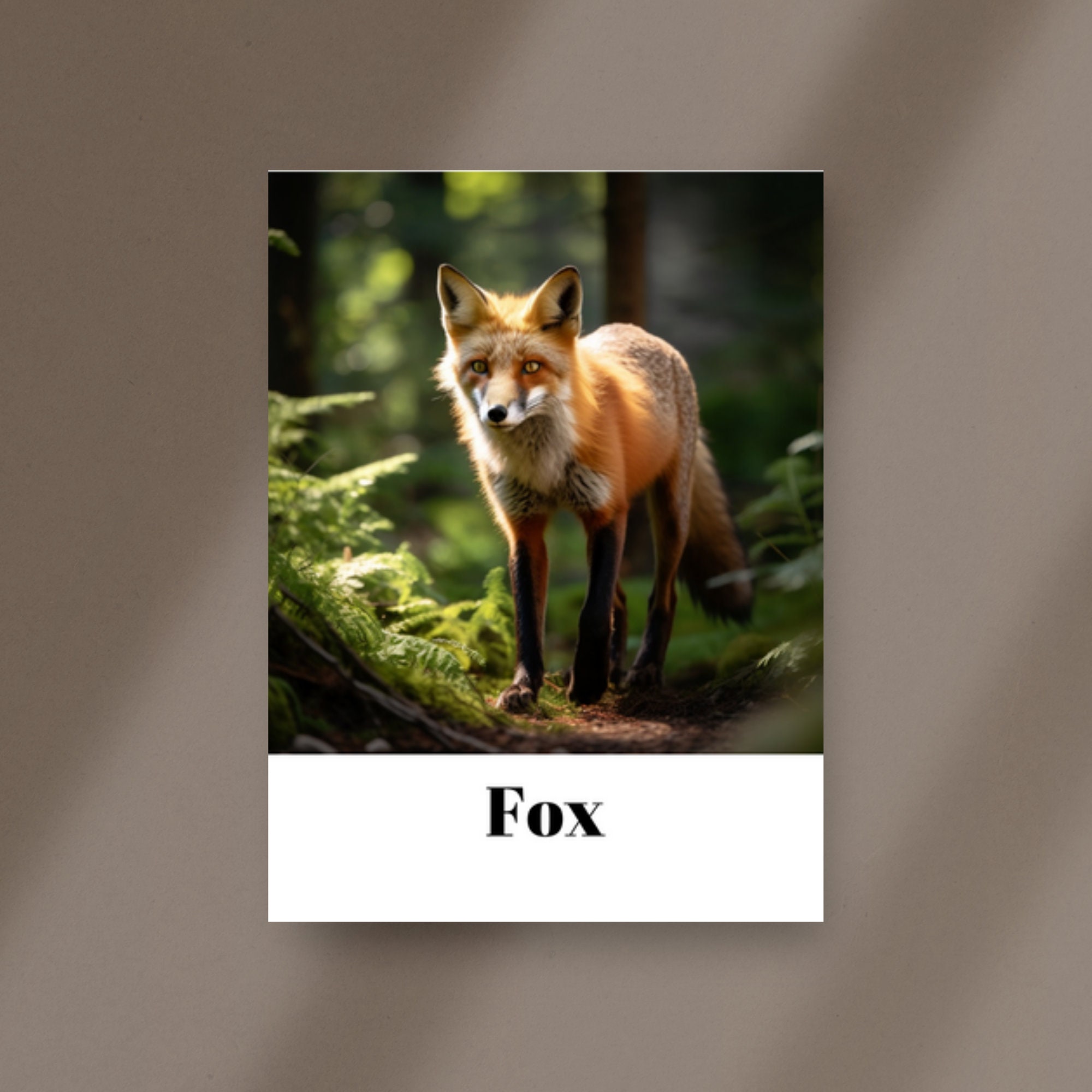 Temperate Forest Printable Animal Flashcards for Kids Printable Animal ...