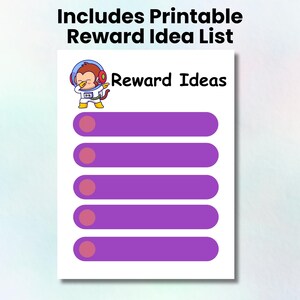 Monkey Astronaut Reward Chart for Kids With Printable Achievement Award ...