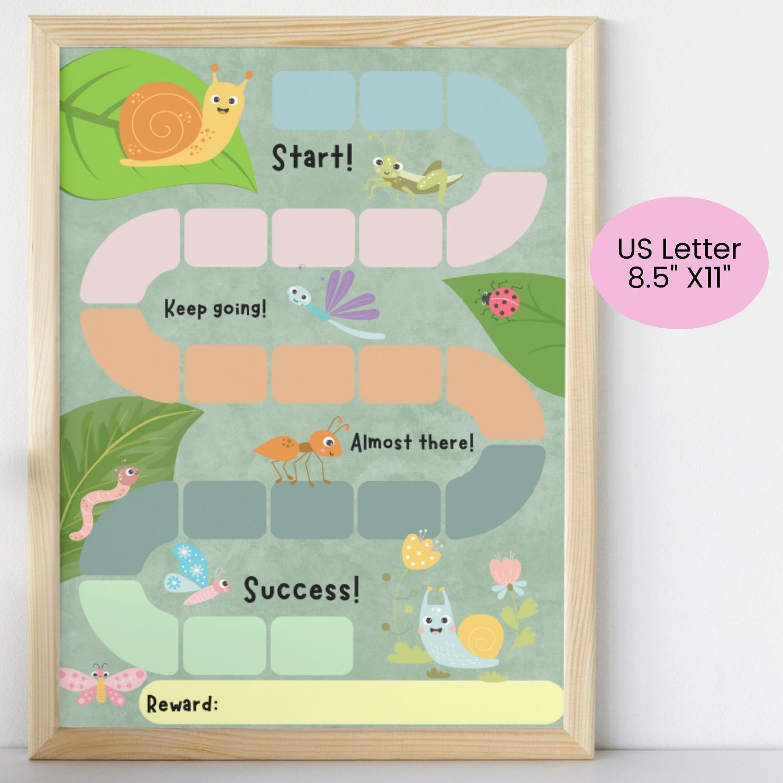 Insects Reward Chart for Kids With Printable Achievement Award and Idea ...