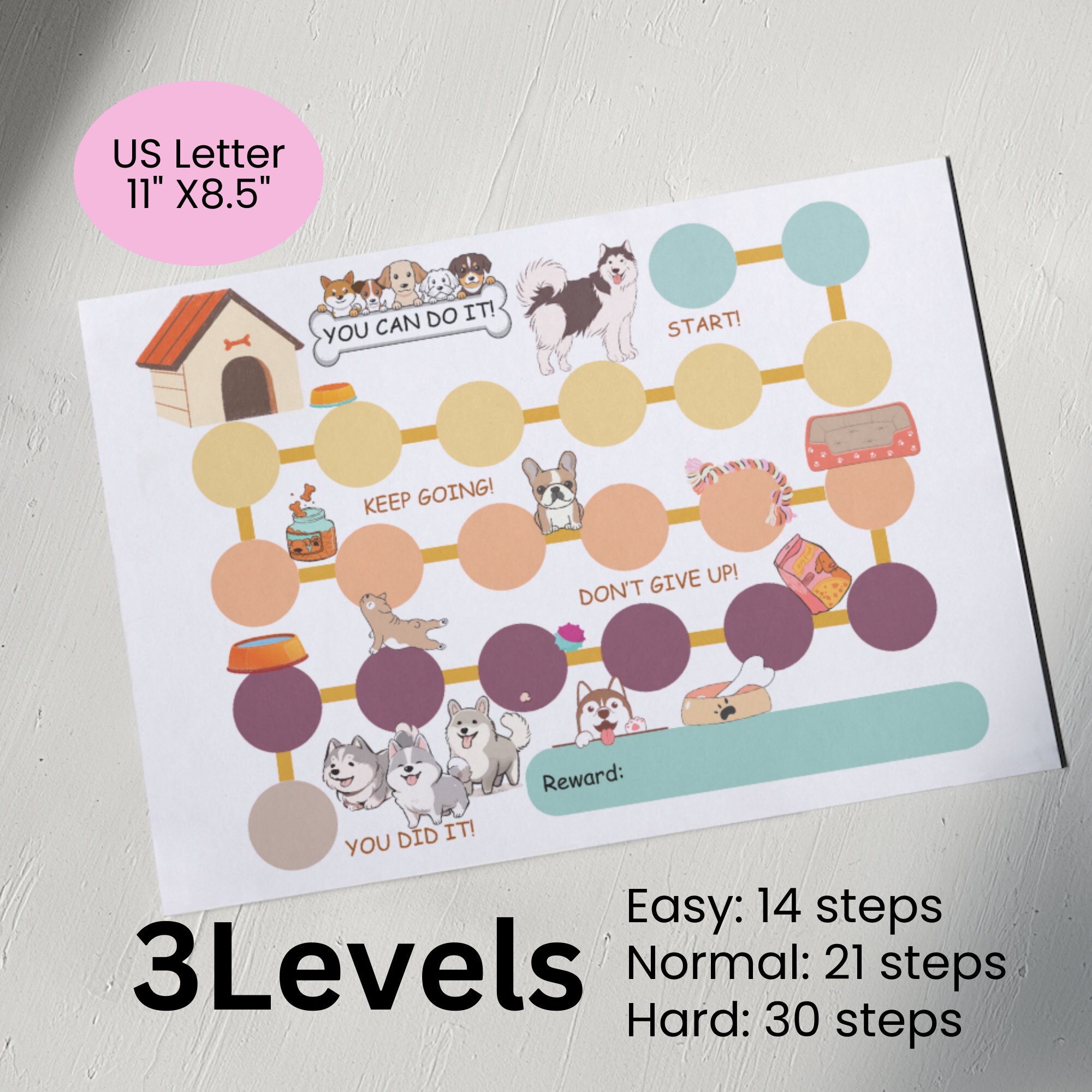 Dog Reward Chart for Kids With Printable Achievement Award and - Etsy