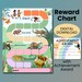 Rainforest Reward Chart for Kids With Printable Achievement Award and ...