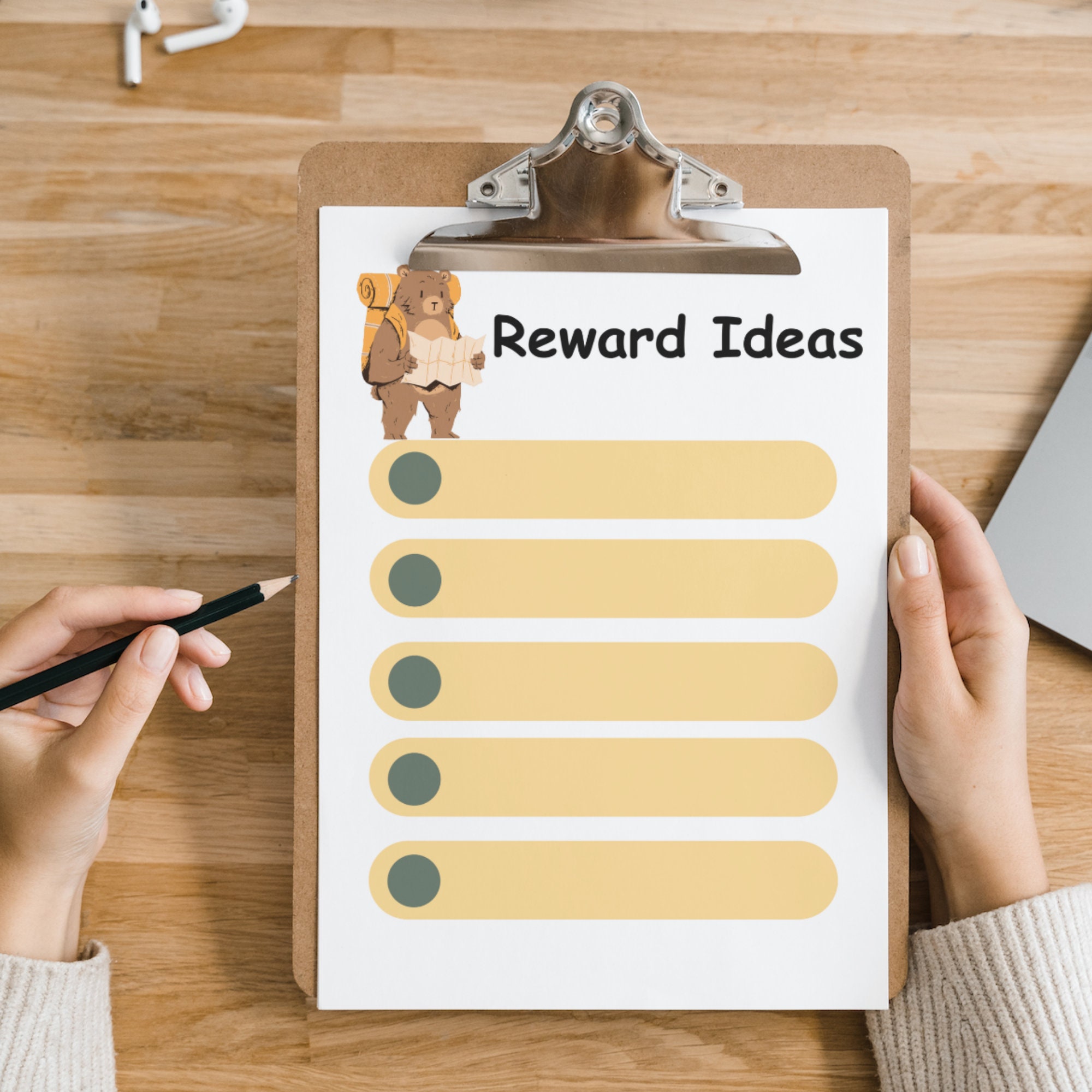 Bear Reward Chart for Kids With Printable Achievement Award and Idea ...